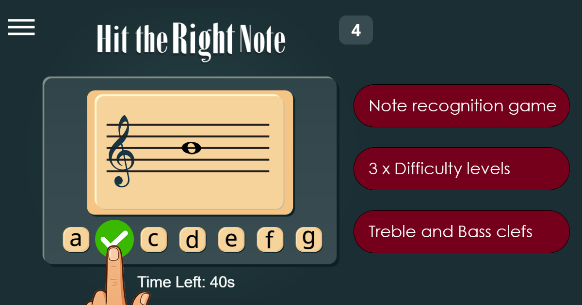 Hit the Right Note game - Paul Steven